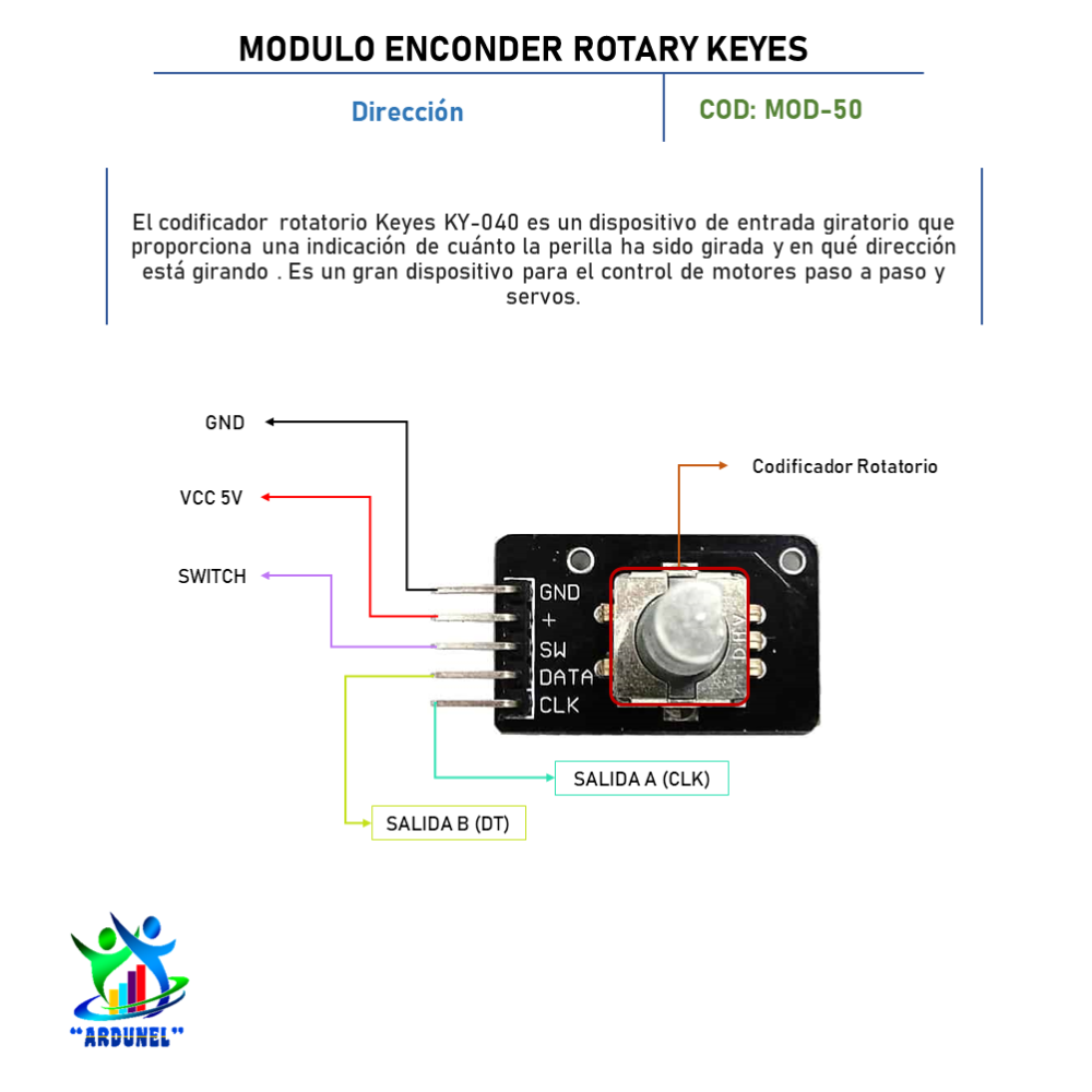 MODULO ENCODER ROTARY KEYES KY-040