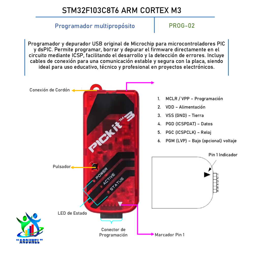 PROGRAMADOR PICKIT 3 + CABLES